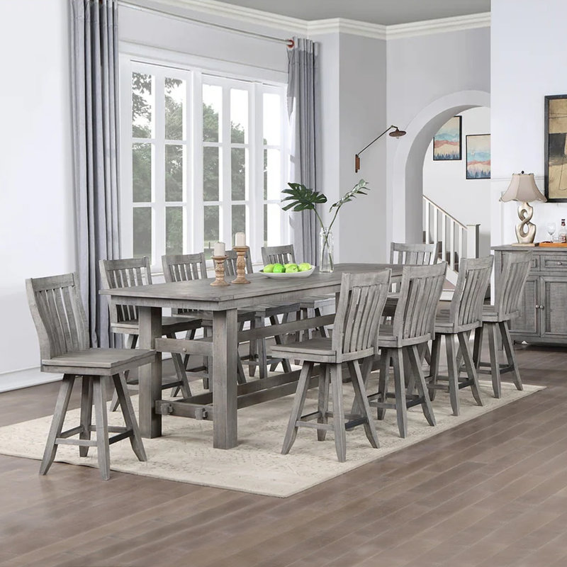 Red Barrel Studio® Keystone Counter Height Dining Table Grey | Wayfair