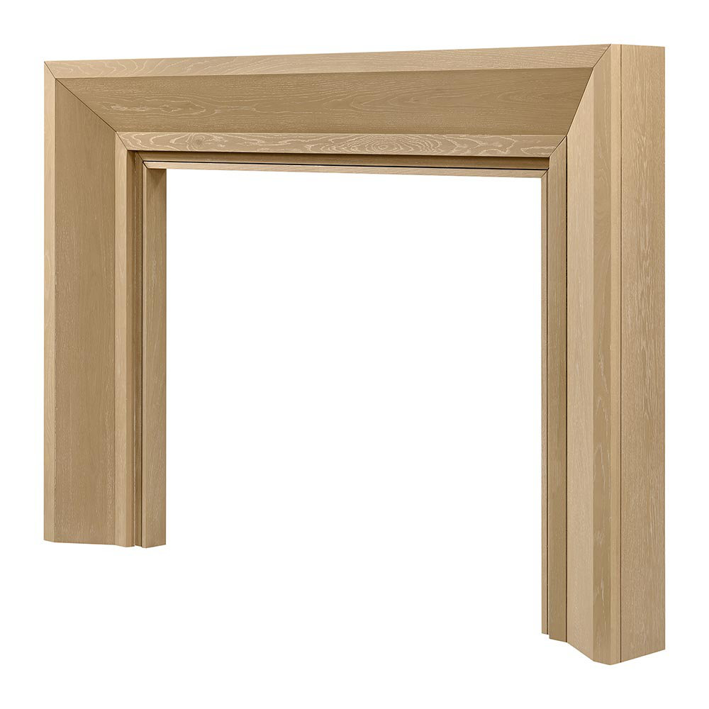 Modern Ember Everly Wood Fireplace Mantel Surround Kit in White | 56" x ...