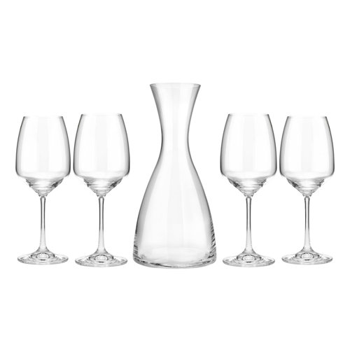 Wrought Studio™ Goretti 5 - Piece Glass All Purpose Wine Glass Assorted ...
