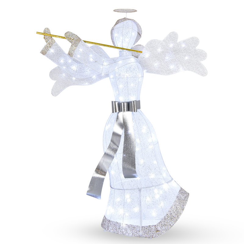 The Holiday Aisle® Angel Christmas Decoration Lighted Display & Reviews ...