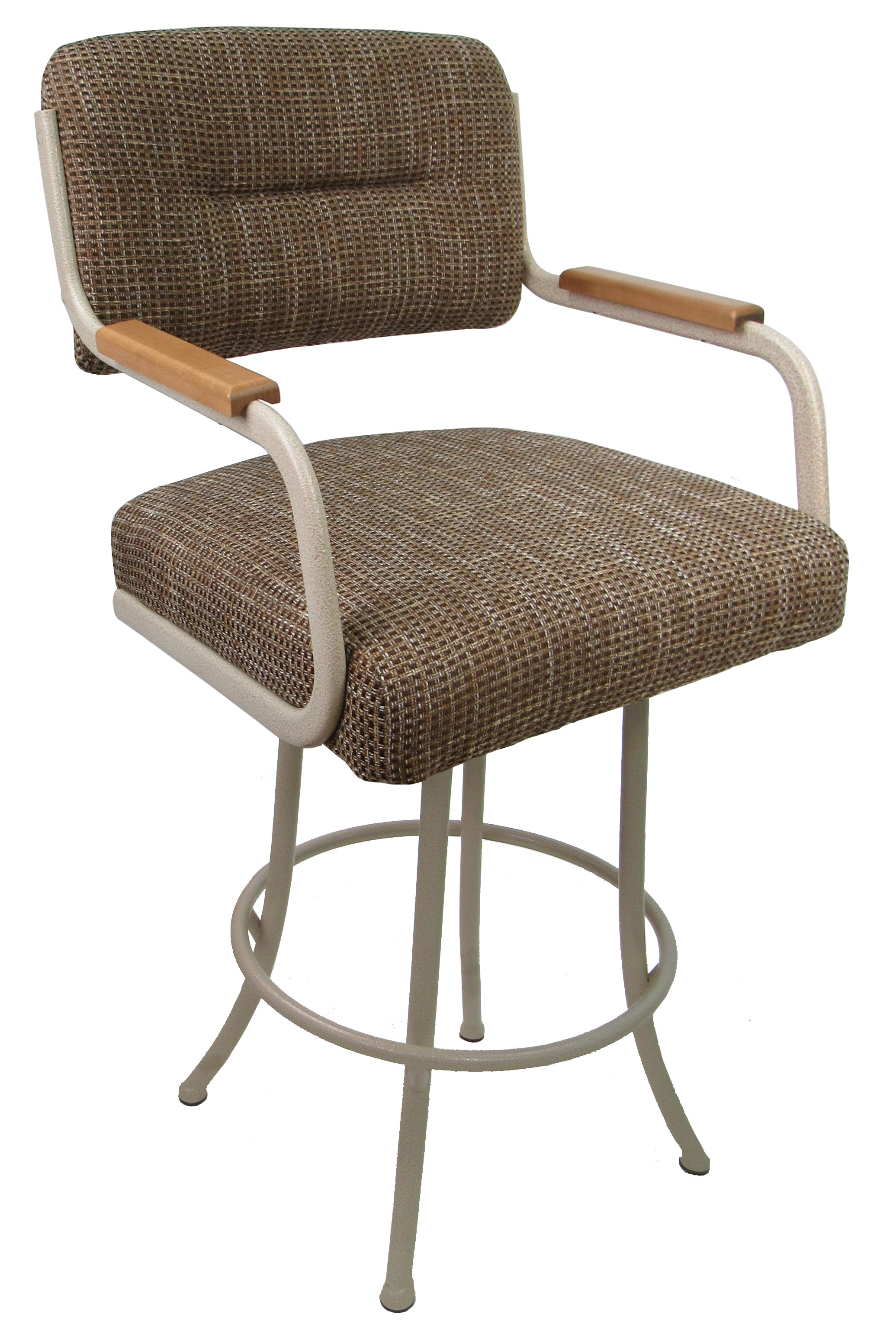 Winston Porter Swivel Counter Metal Bar Stool - M-114 - Checkered ...