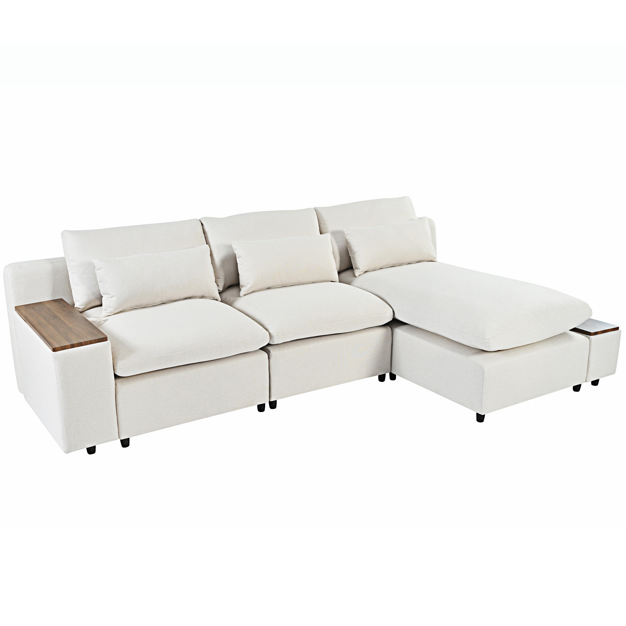 Latitude Run® U_Style L-Shaped Modular Sectional Sofa With Removable ...