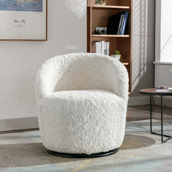 ROOM FULL Velvet Swivel Barrel Chair - Wayfair Canada
