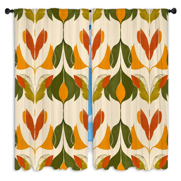 Hokku Designs Zharya Polyester Room Darkening Curtain Pair | Wayfair