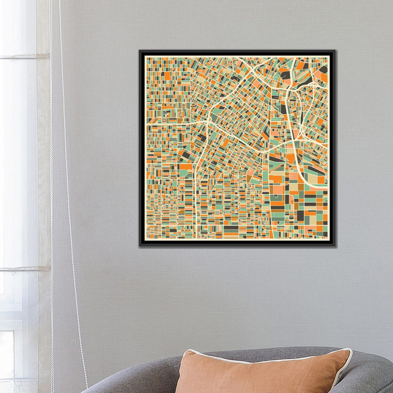 Bless international 'Abstract City Map of Los Angeles' Graphic Art on ...