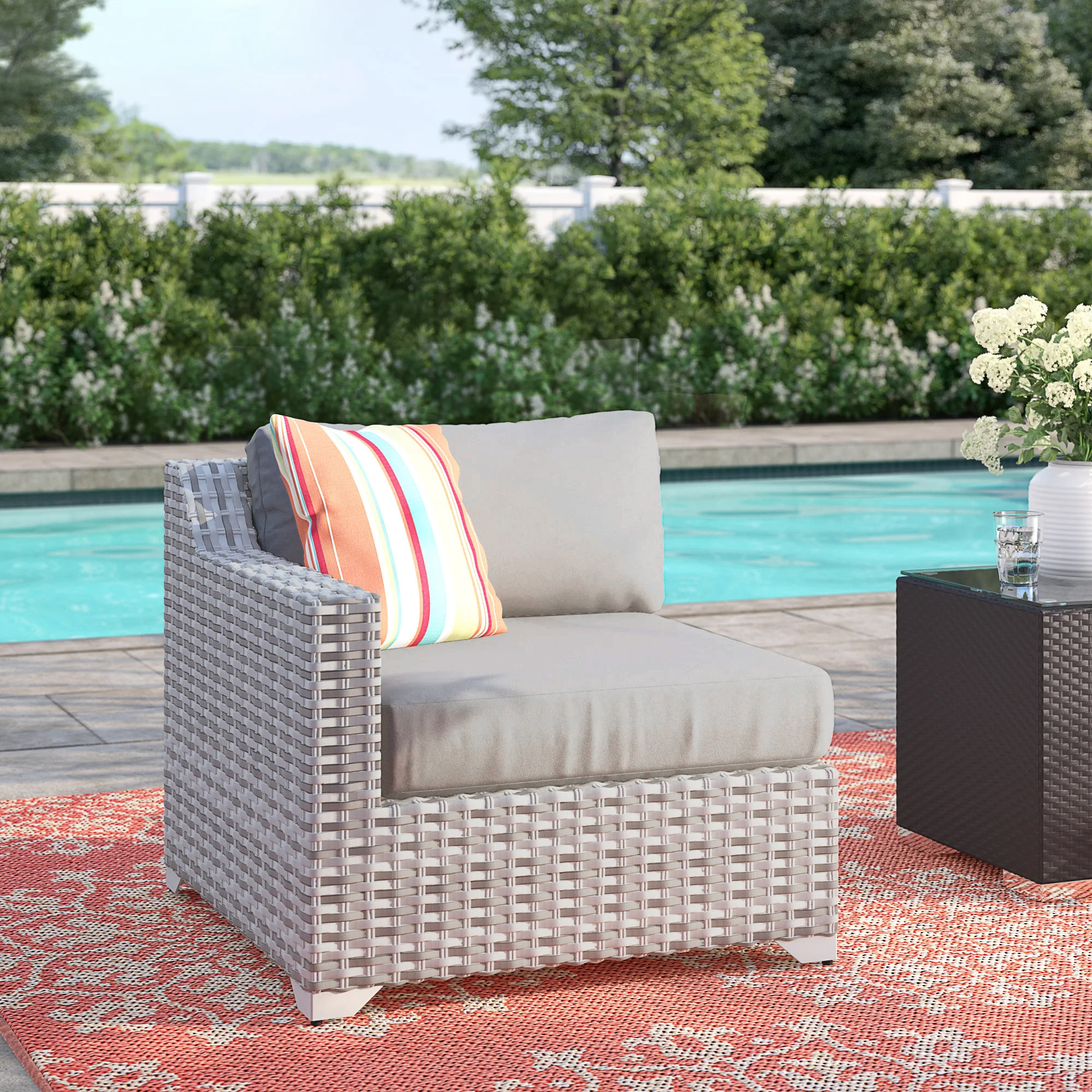 Lark Manor Ambroselli Patio Chair with Cushions - Wayfair Canada