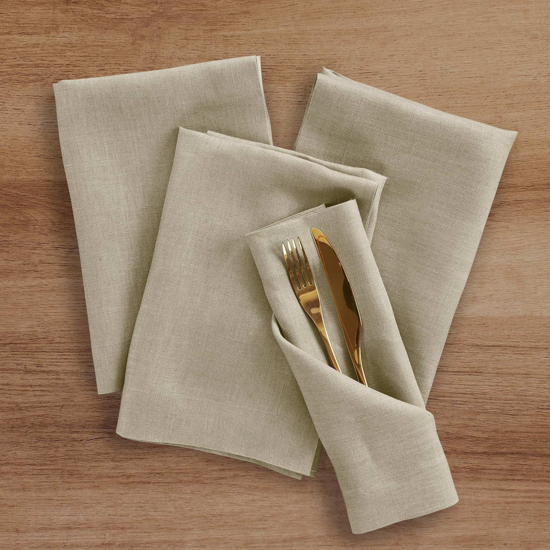 Solino Home 100% Pure Linen Dinner Napkins - Fete | Wayfair