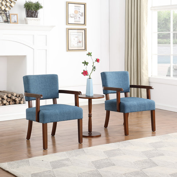 Alcott Hill® Berdean 3 Pieces Upholstered Armchair Set with Table | Wayfair