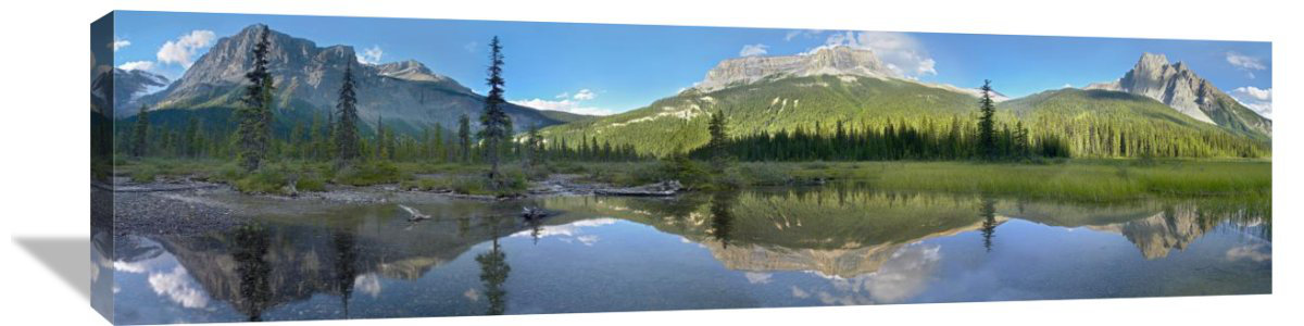 East Urban Home 'Panoramic View of Mt Burgess Reflected in Emerald Lake ...