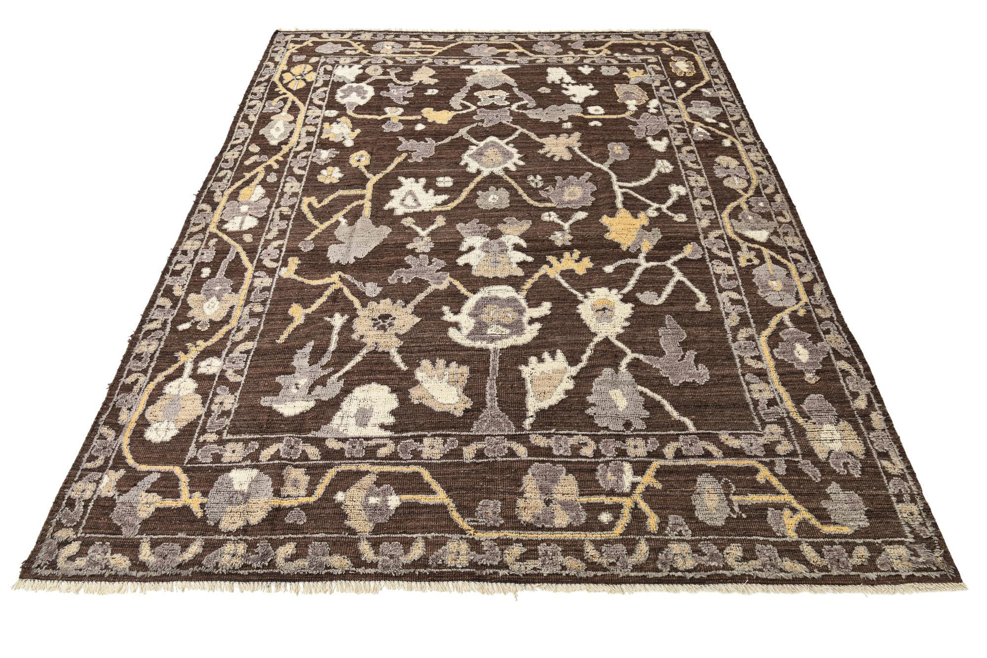 Isabelline Jose Dark Brown Rug | Wayfair