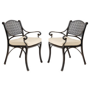 Rust - Resistant Metal Patio Dining Chairs You'll Love | Wayfair