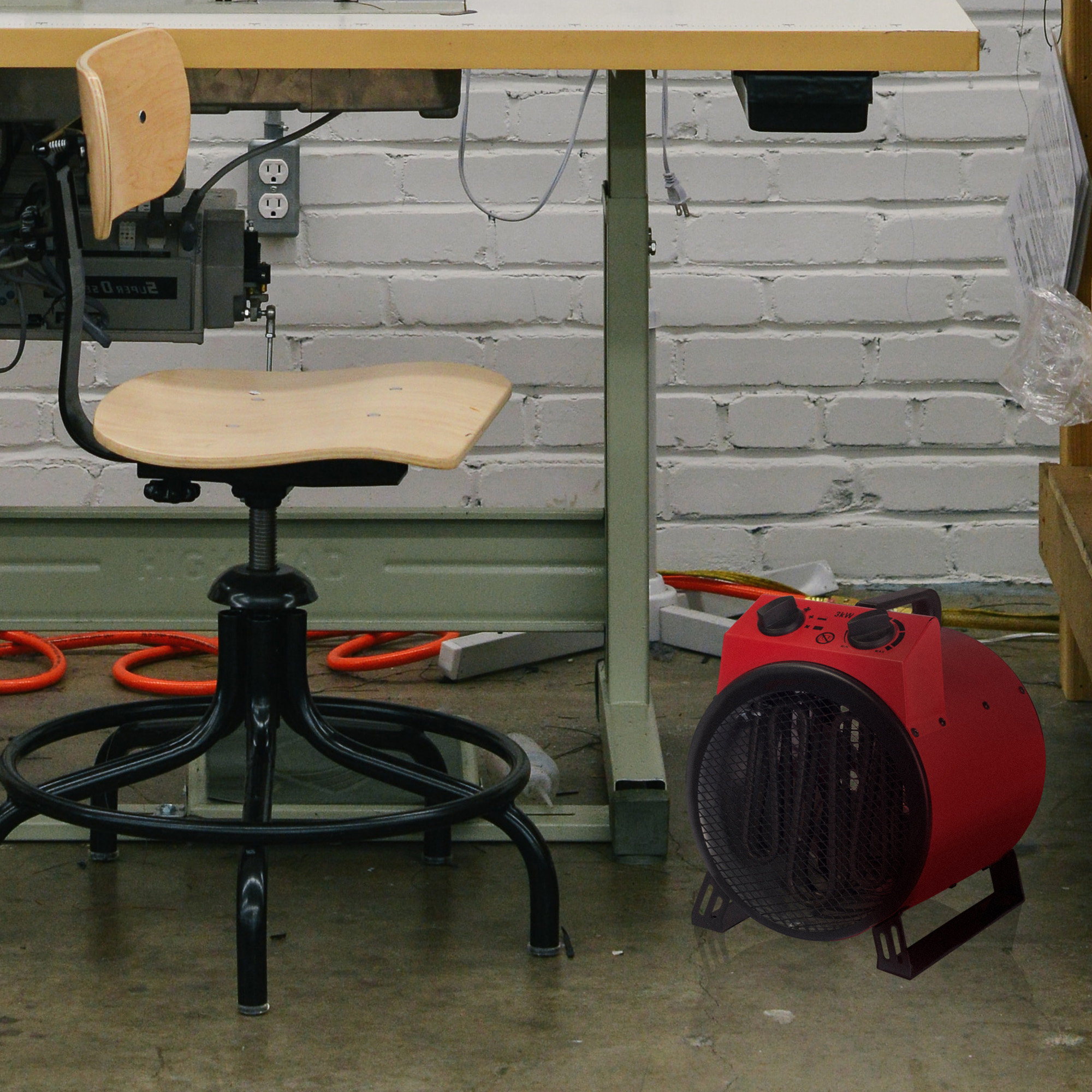 Igenix 3000W Industrial Fan Heater Red | Wayfair.ie
