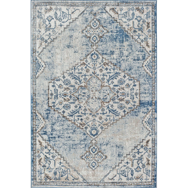 Bungalow Rose Freya Vintage Powder Blue Area Rug & Reviews | Wayfair
