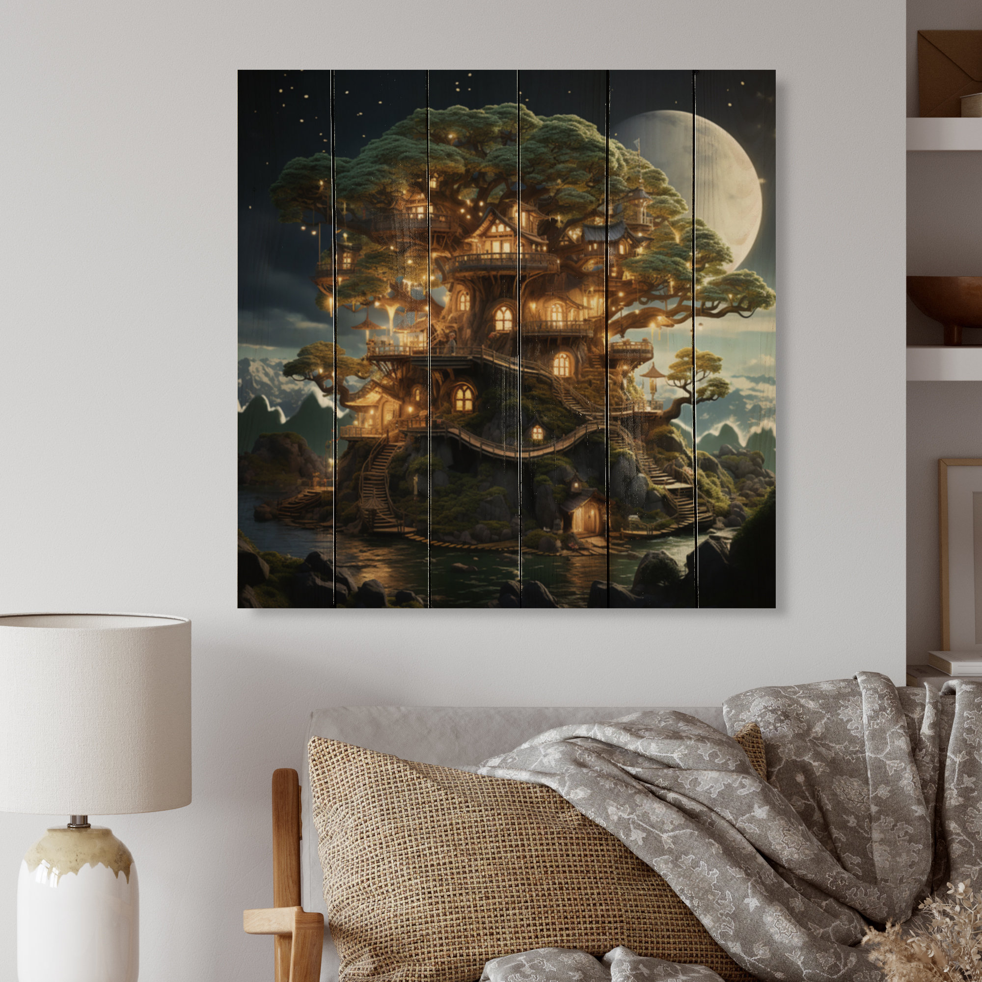 Red Barrel Studio® Chadric The Wishing Tree House IV On Wood Print ...