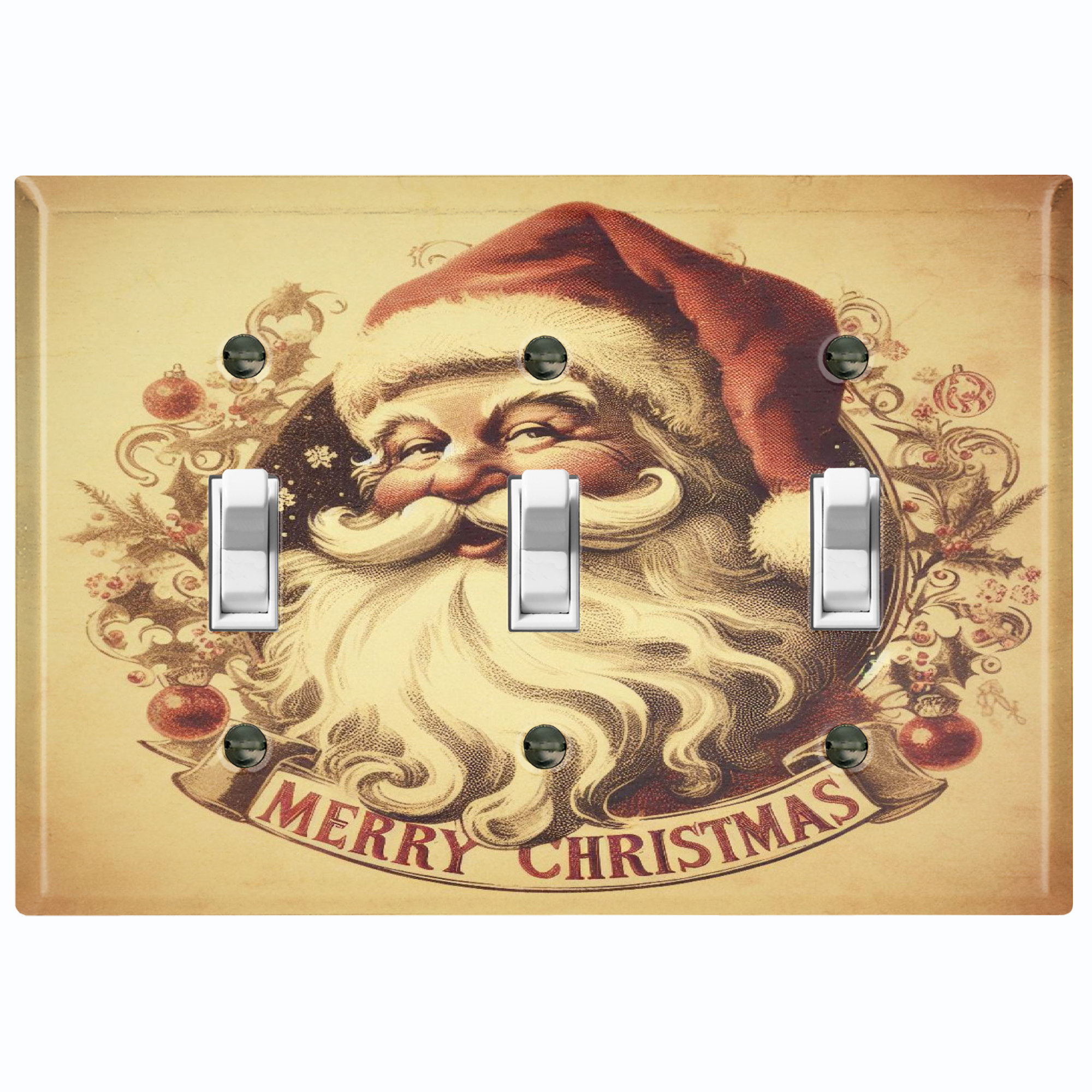 WorldAcc Merry Christmas Santa Claus Biege Nature Themed 3 - Gang ...