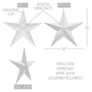 VHC Brands Festive Finds Metal Star Distressed Rust | Wayfair