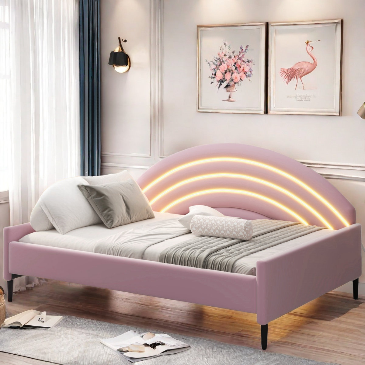 Mercer41 Upholstered Daybed With Led | Wayfair