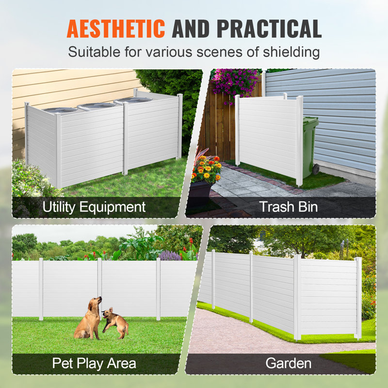 VEVOR 4 ft. H x 4 ft. W Outdoor Privacy Screens 4 Panels & Reviews ...
