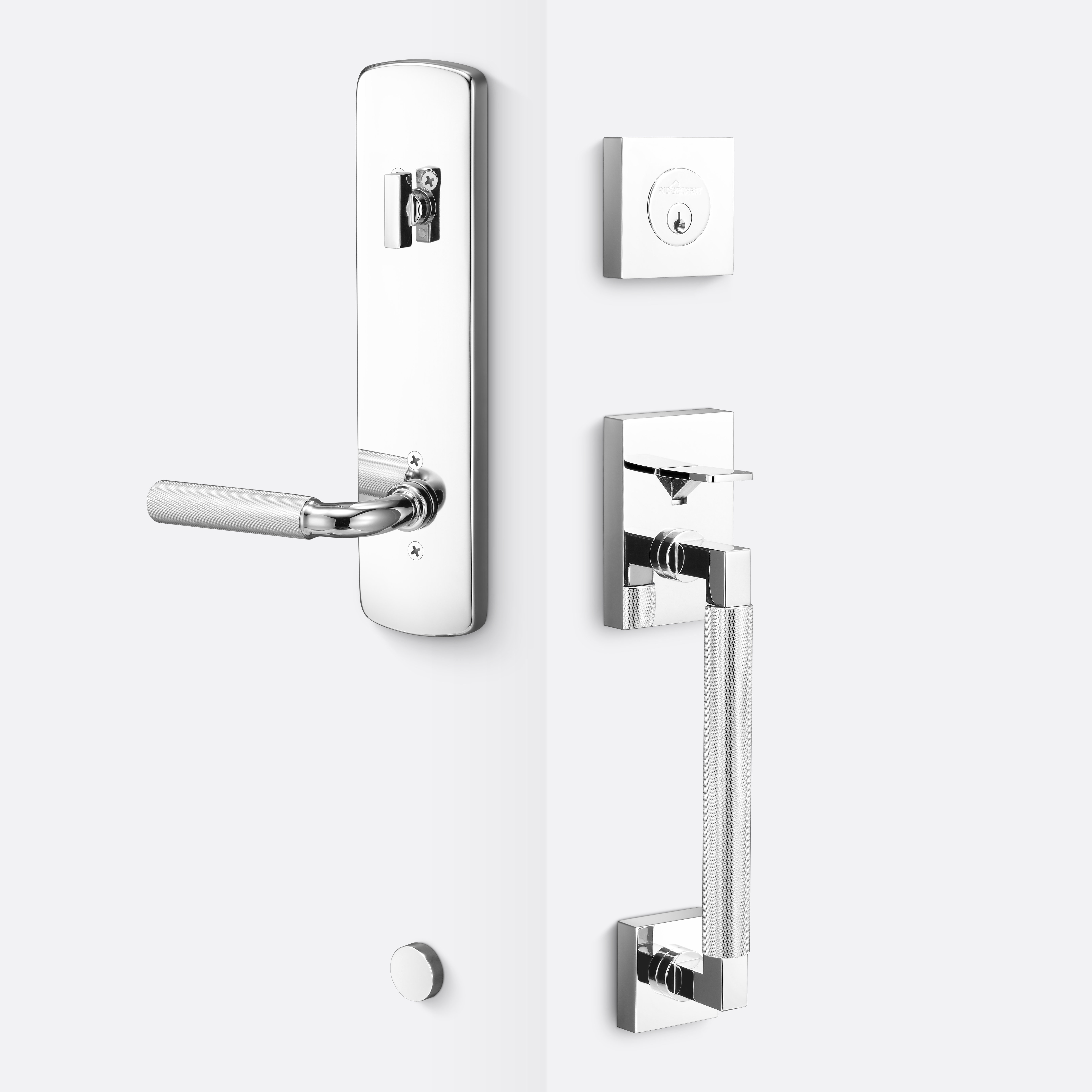 Sure-Loc Hardware Roma Handleset With Basel Trim And Knurled Grip | Wayfair