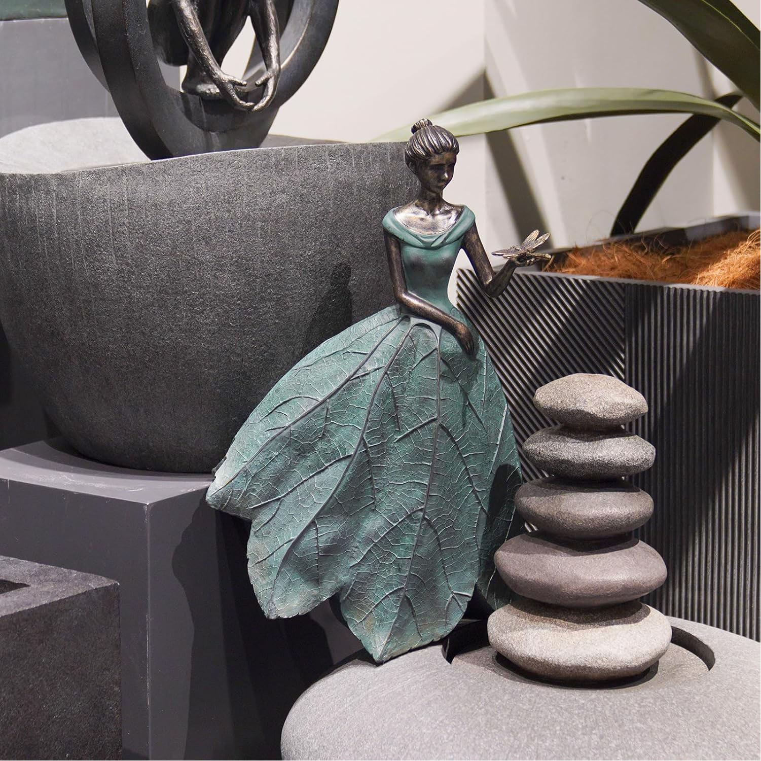 Trinx Enchanted Fairy Statue Collection - Whimsical Leaf Angel Girl ...