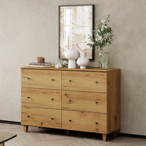 Latitude Run® Solid Wood 6 - Drawer Accent Chest | Wayfair