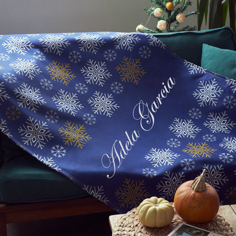 zarify Personalized Snowflakes Design TV Blanket | Wayfair.co.uk