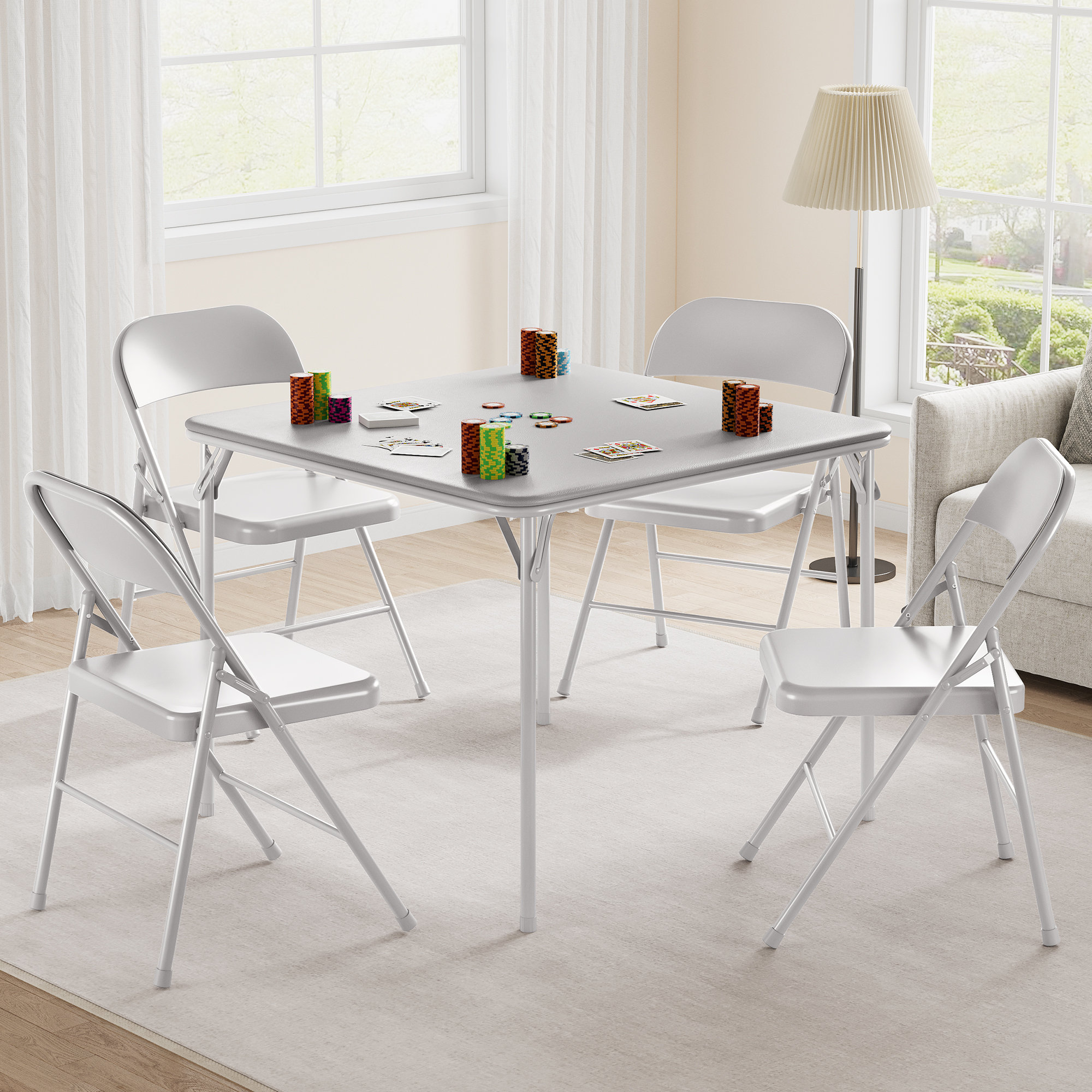 Ebern Designs Table pliante, table pliante portative à cartes 33,6 ...