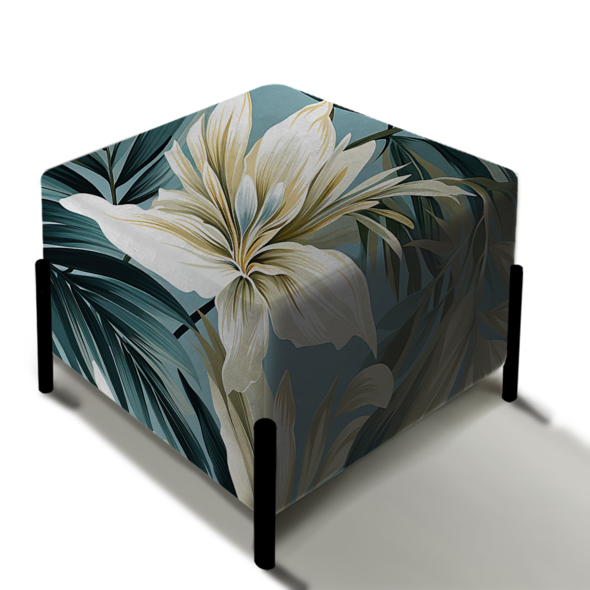 Design Art Coastal Neutrals Tropical Pattern I - Tropical Square ...