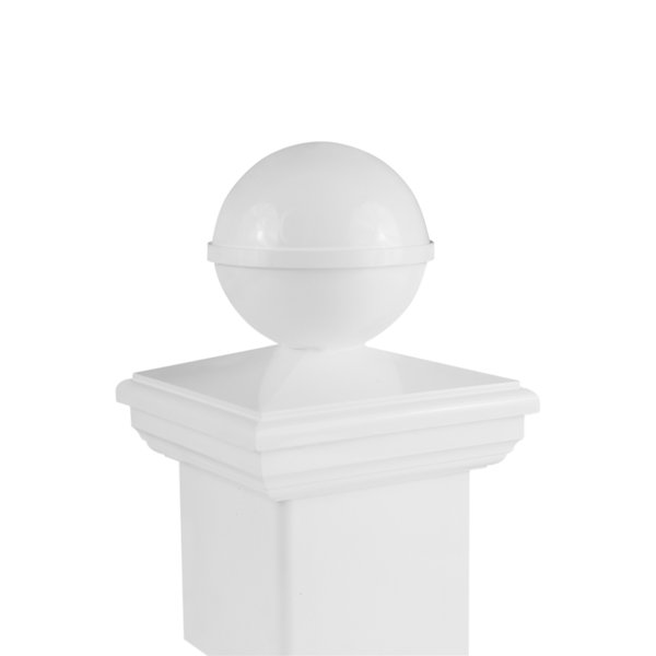 Classy Caps White Vinyl Post Cap for Posts | Wayfair
