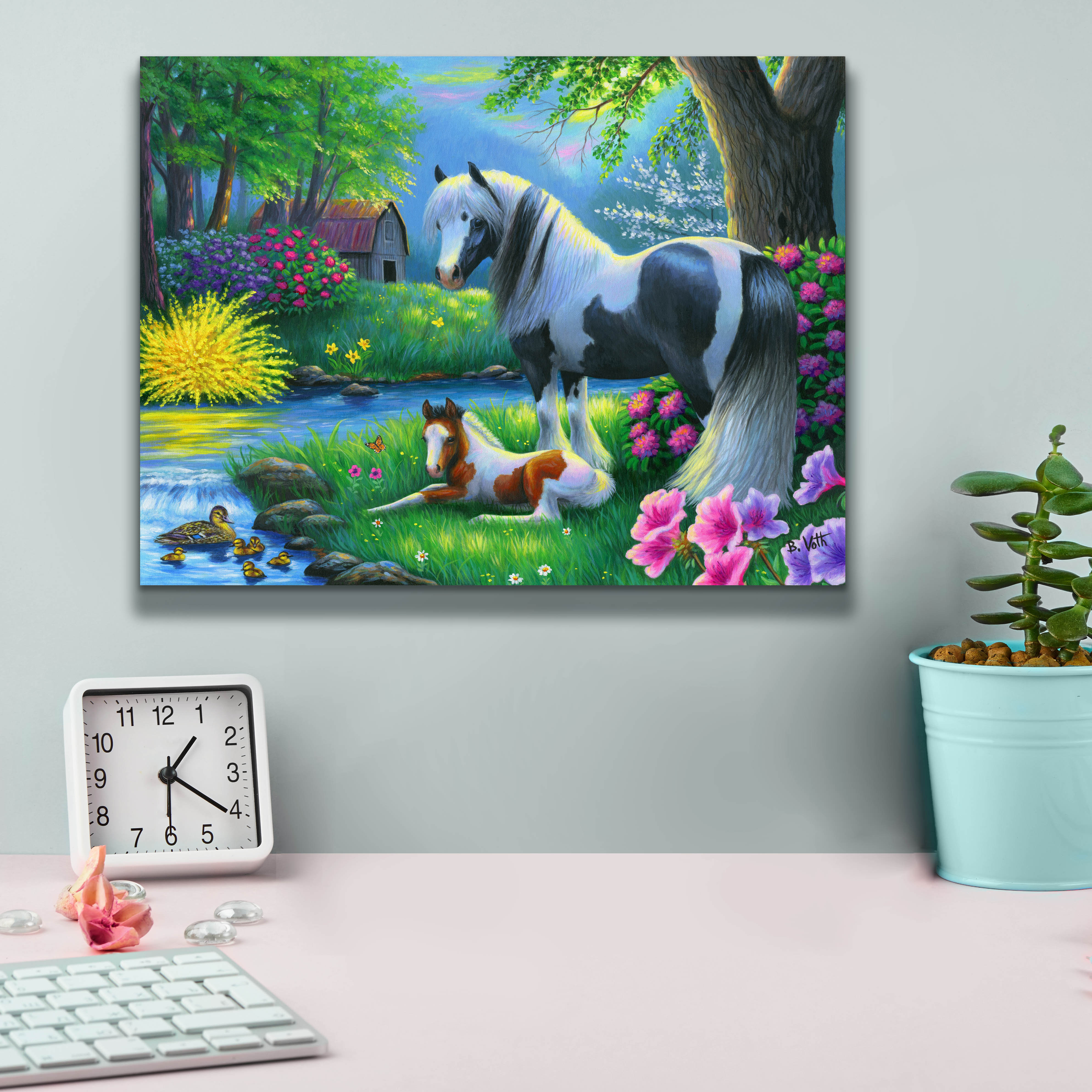 August Grove® " Spring Morning At The Farm " by Bridget Voth | Wayfair