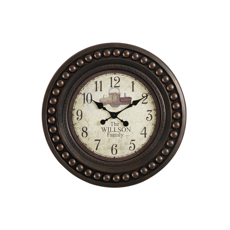 Winston Porter Clocks, 20" Round, Wall Clock, Antique Brown ...