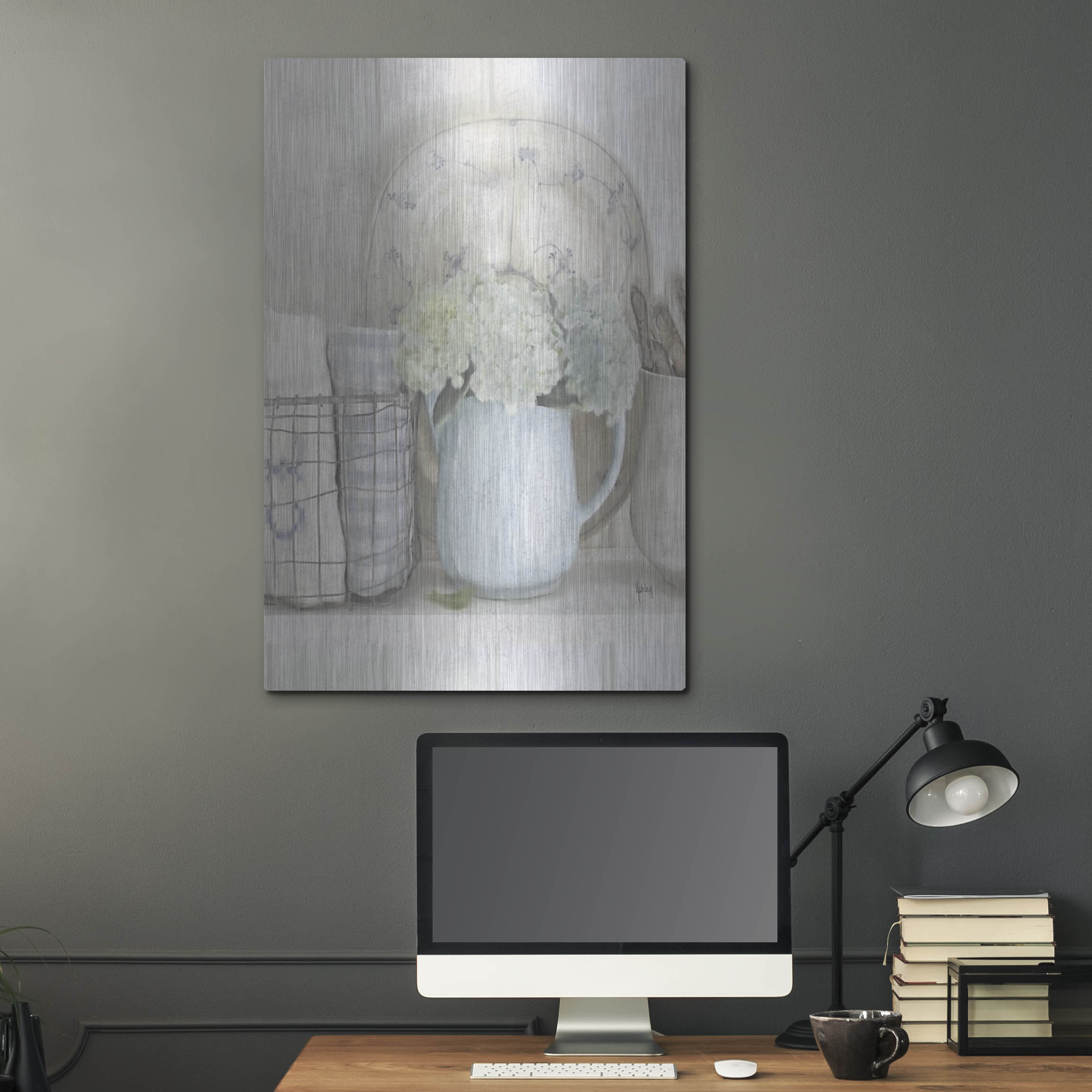 Red Barrel Studio® 'Hydrangeas In Pitcher' by Ashley Bradley Wall Art ...
