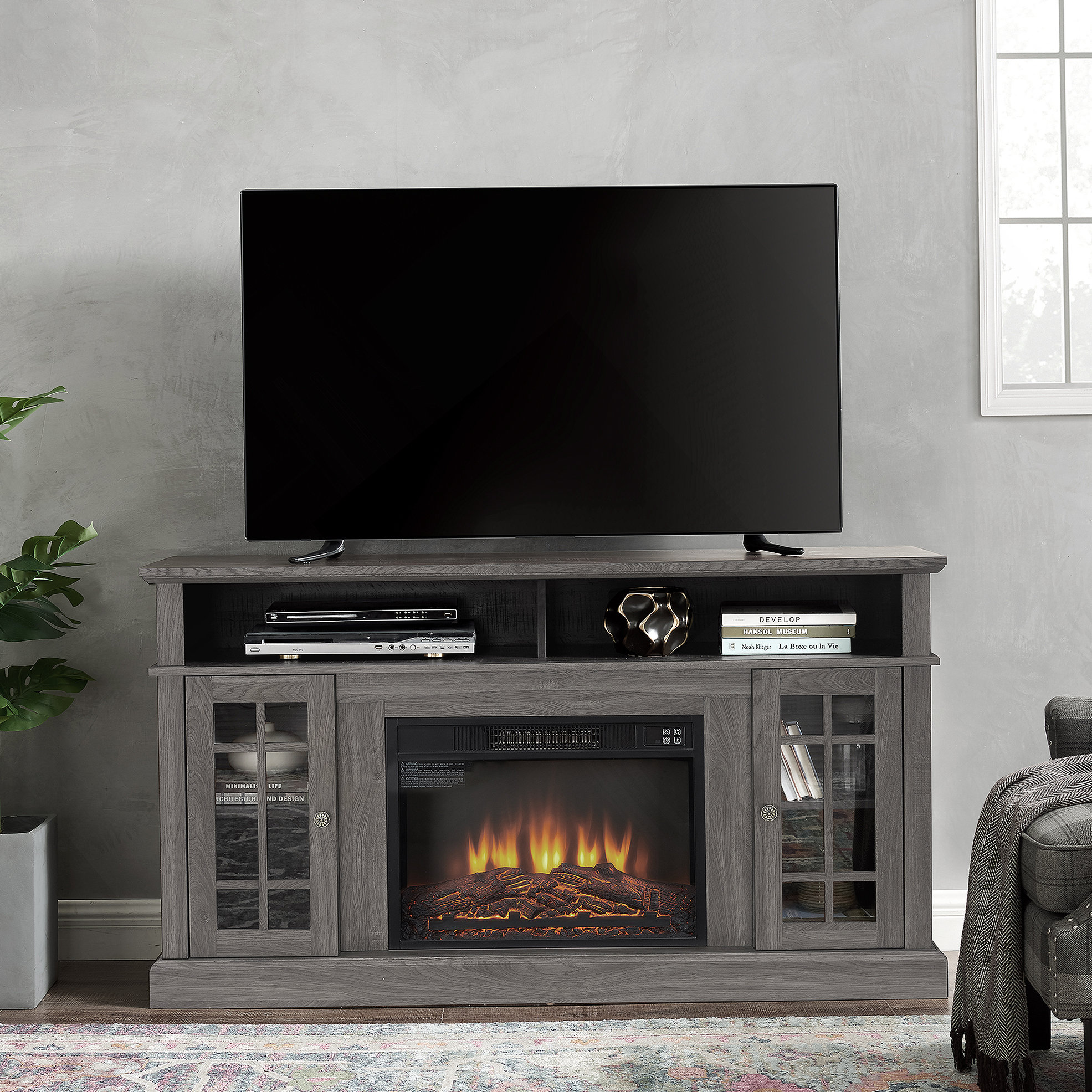 Red Barrel Studio® Classic TV Media Stand Modern Entertainment Console ...