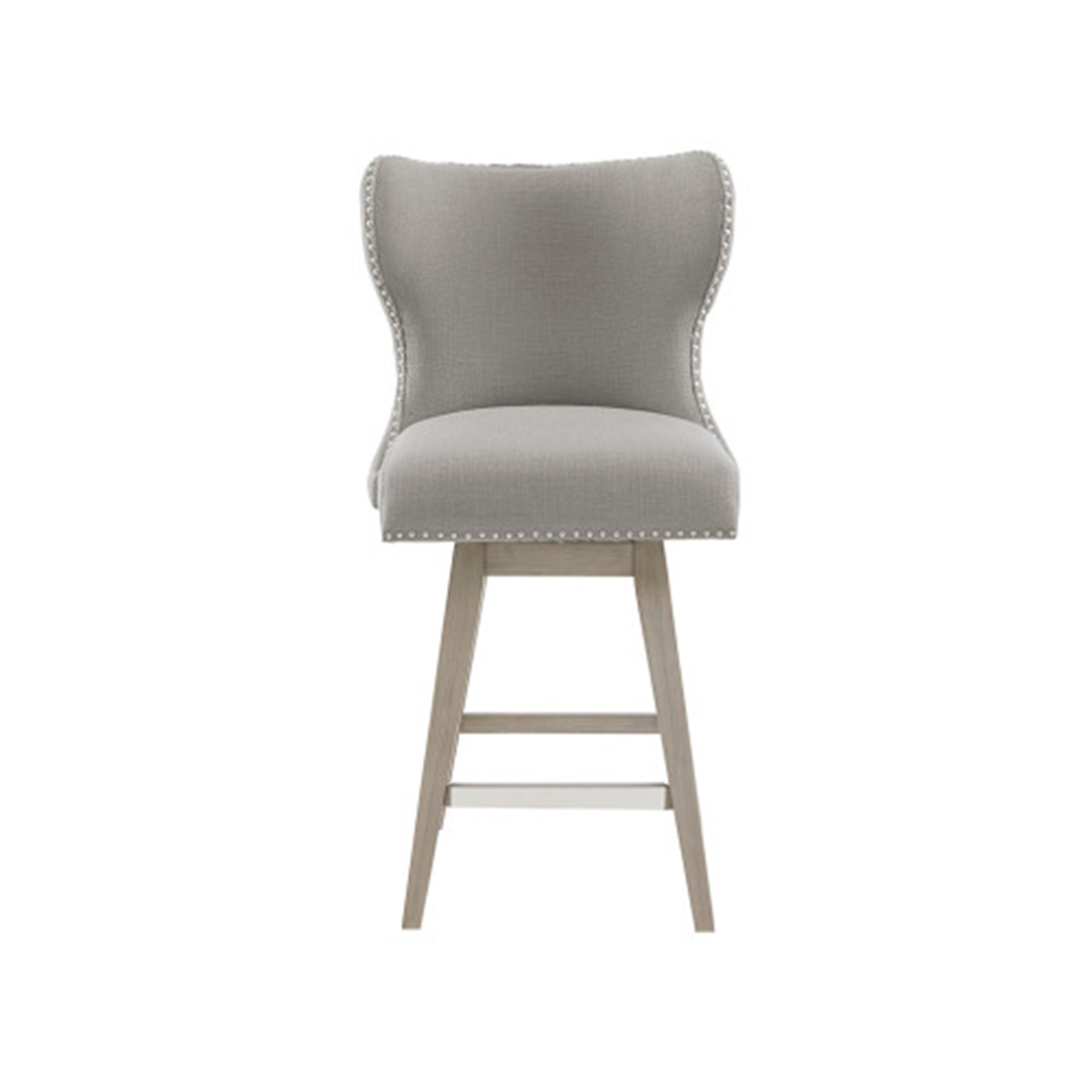 Wildon Home® 27" High Wingback Button Tufted Upholstered Swivel Counter ...