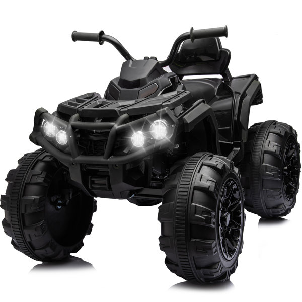 Outfunny 24V Kids 4 Wheeler, Ride on Toy ATV with Bluetooth & Headlight ...