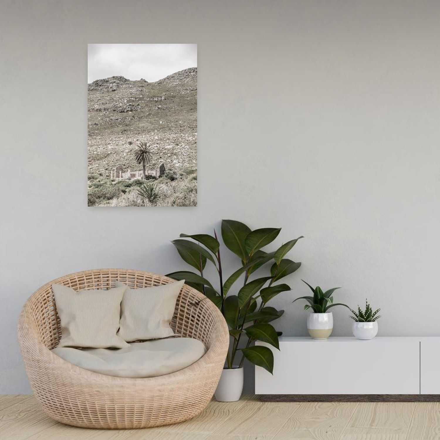 Bay Isle Home™ Contemporary Art Minimalist Peaceful Rustic Palm Tree ...
