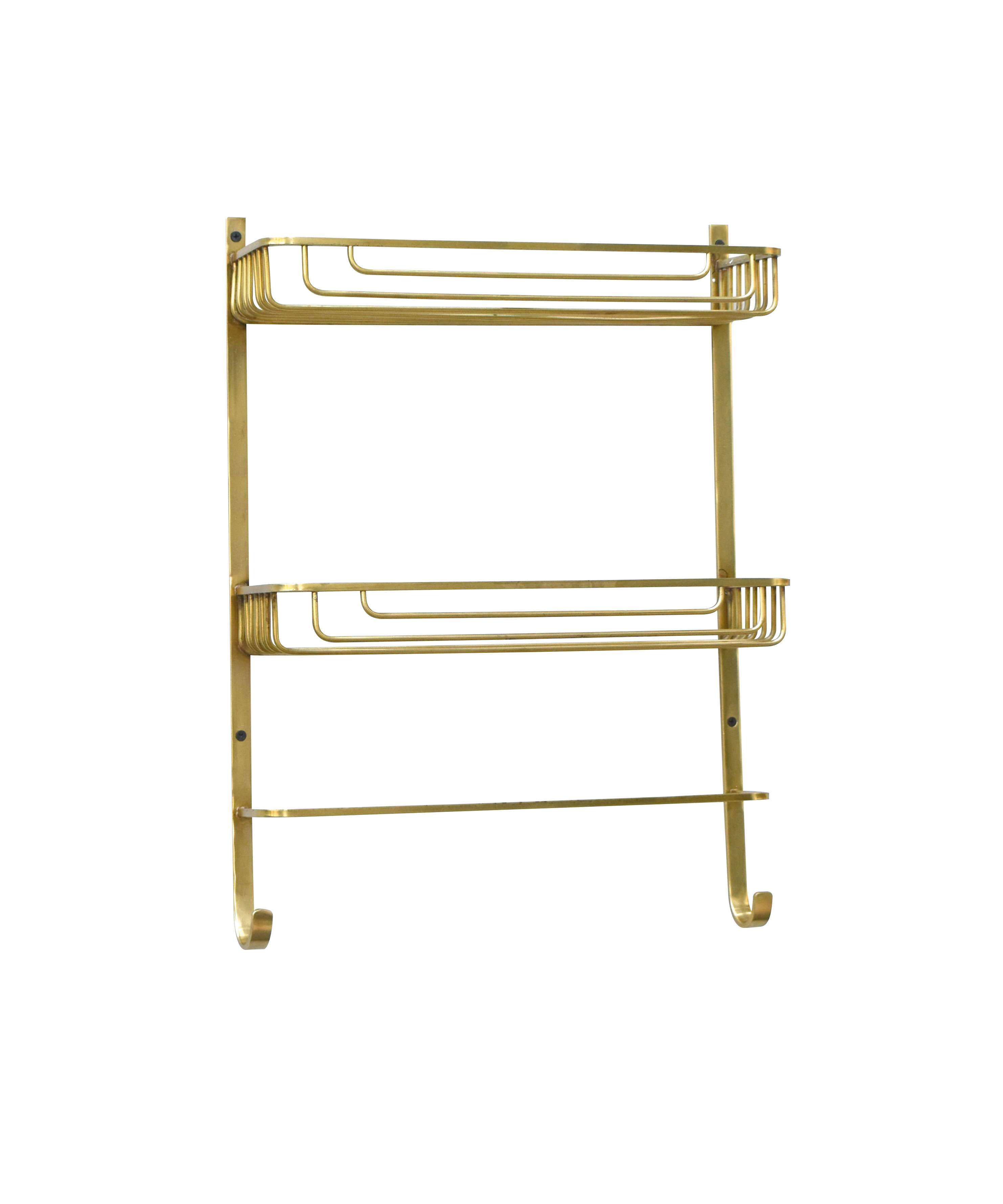 Canora Grey Rudnick 2 Piece Metal Tiered Shelf with Towel Bar | Wayfair.ie