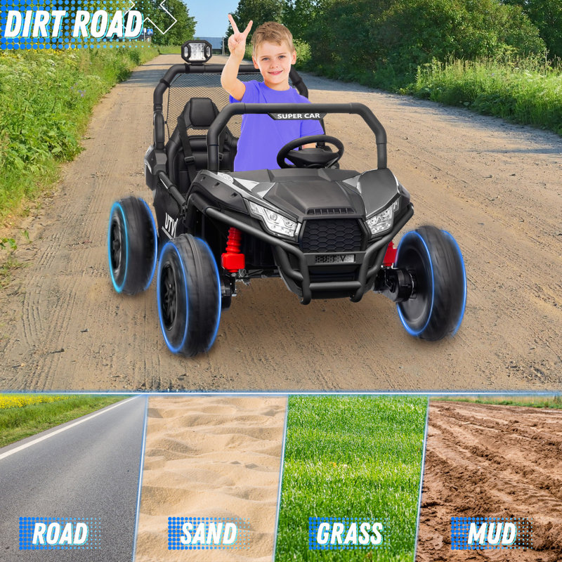 JOYRACER 24 Volt Ride On Toys With Remote, 4X200W Metal Frame Electric ...