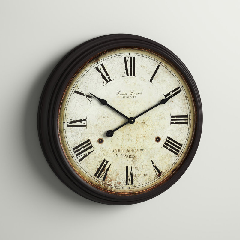 Three Posts™ Emmaline Round Metal Farmhouse Wall clock & Reviews | Wayfair