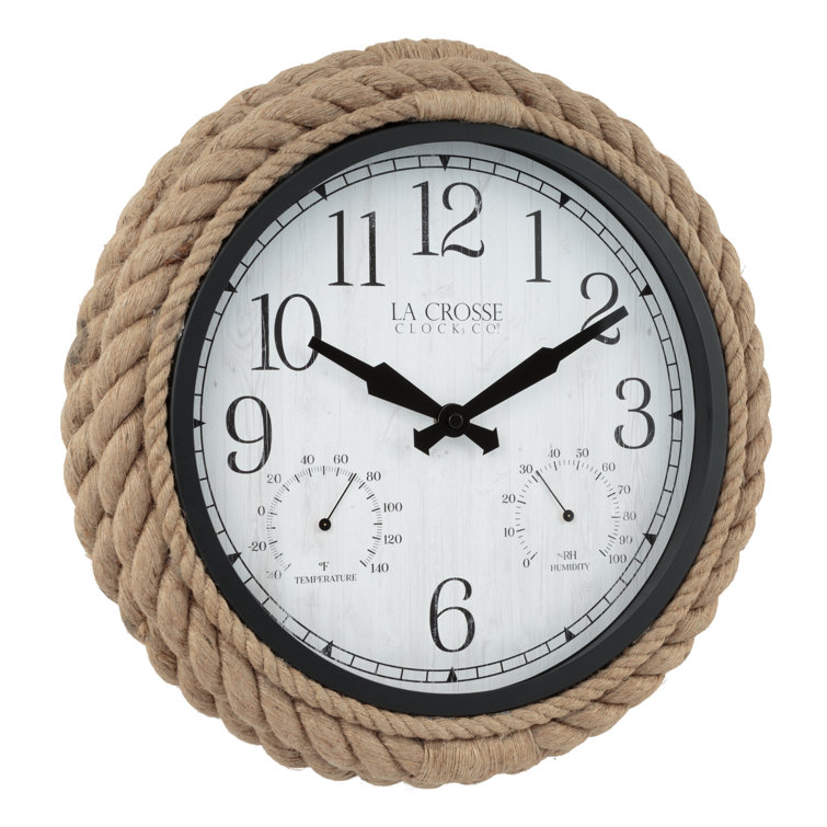 La Crosse Technology La Crosse Rope 14" Quartz Wall Clock | Wayfair