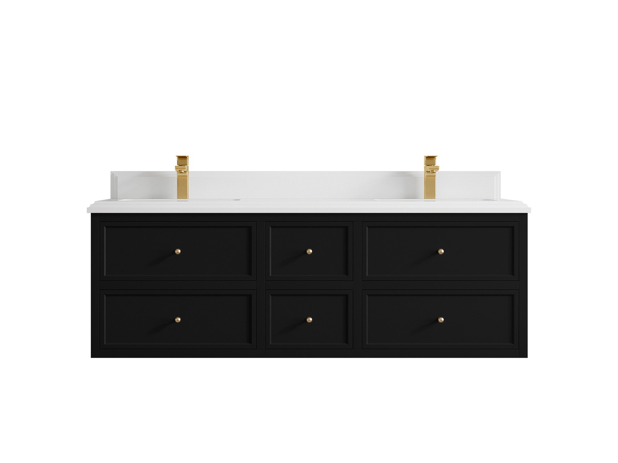 Willow Collections Roswell Floating 60'' Double Bathroom Vanity with ...