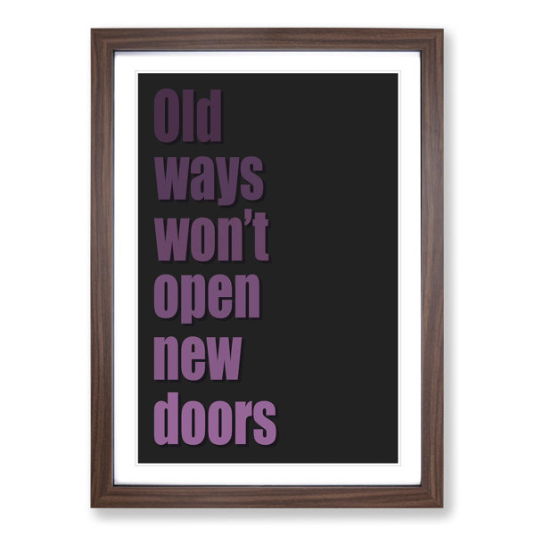 East Urban Home New Doors - Picture Frame Typography | Wayfair.co.uk