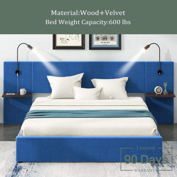 Latitude Run® Full Size Storage Upholstered Hydraulic Platform Bed With ...