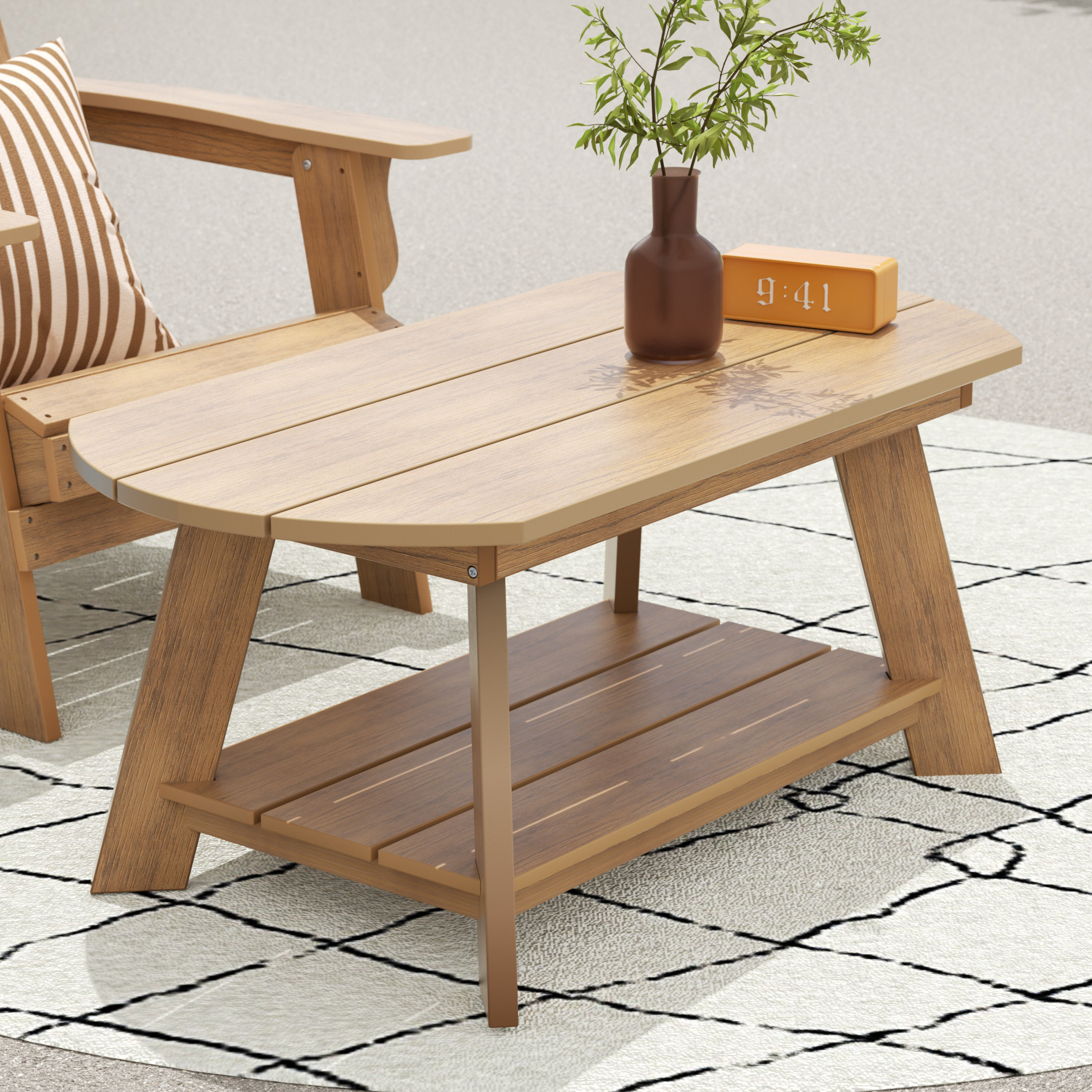 Wade Logan Sera Outdoor All-Weather Poly Coffee Table & Reviews ...