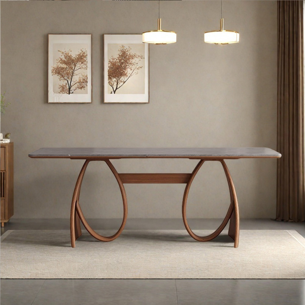 Elamer Rectangular fashion dining table simple | Wayfair