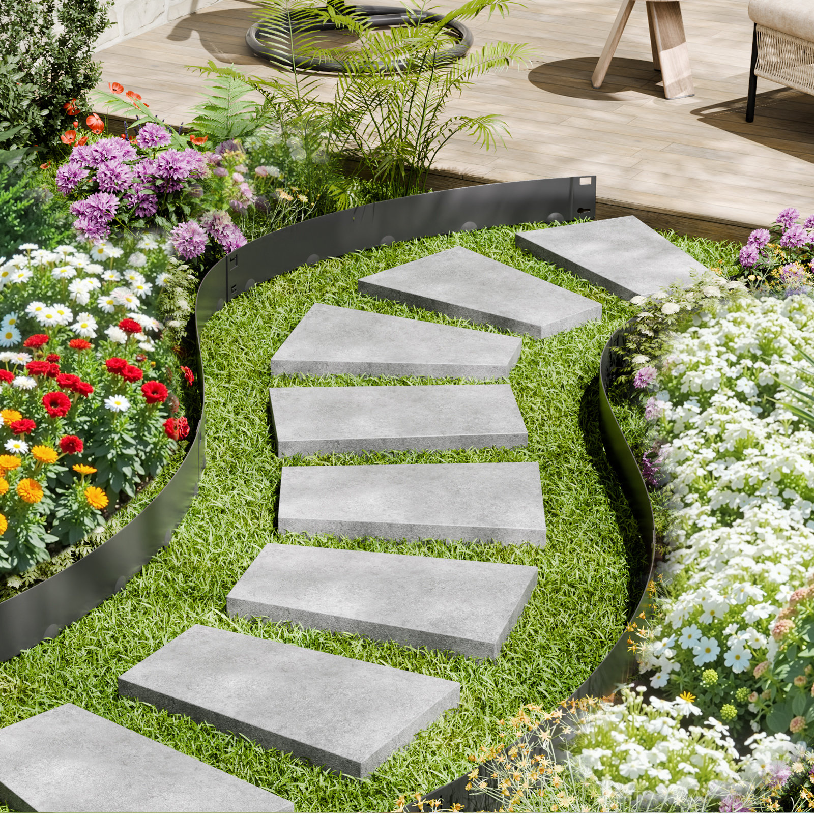 Stellweilan Tessberg Steel Landscape Edging 5 Packs Rust-Resistant ...