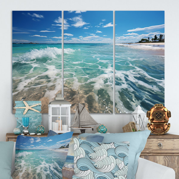 Dovecove Beach Sandy Paradise III - Nautical & Beach Metal Wall Art ...