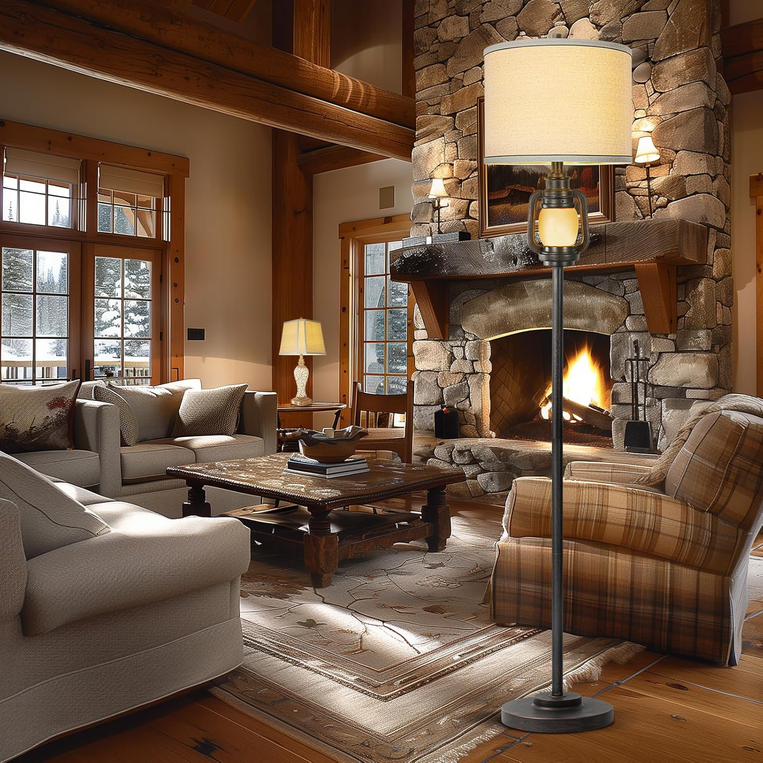 Breakwater Bay Floor Lamp For Living Room Vintage Standing Lamp With ...