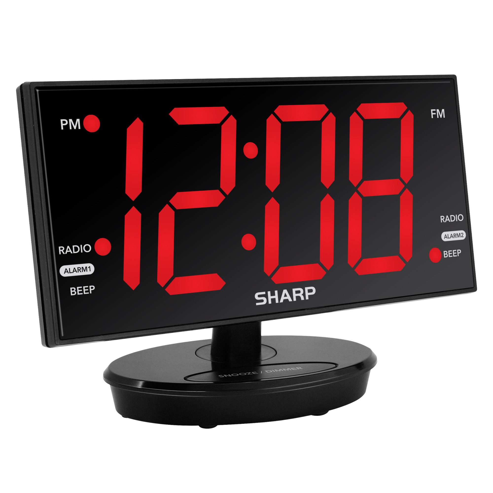Sharp Digital LED Alarm Clock with Tilt and Swivel Display & Reviews ...