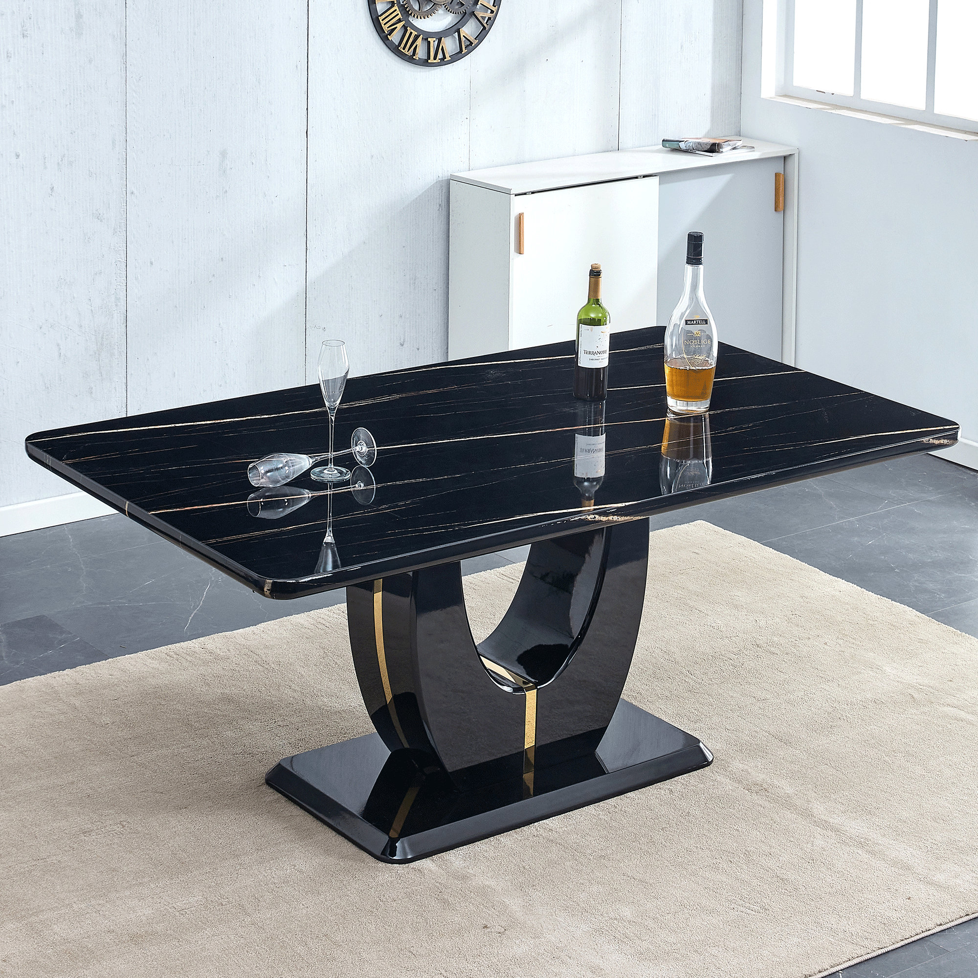 Mercer41 Zahniah 63'' Rectangular Marble Top Dining Table - Wayfair Canada